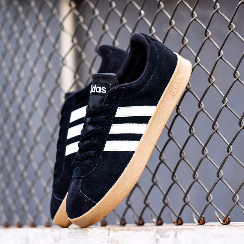 Jual ADIDAS NEO VL COURT BLACK GUM | Shopee Indonesia