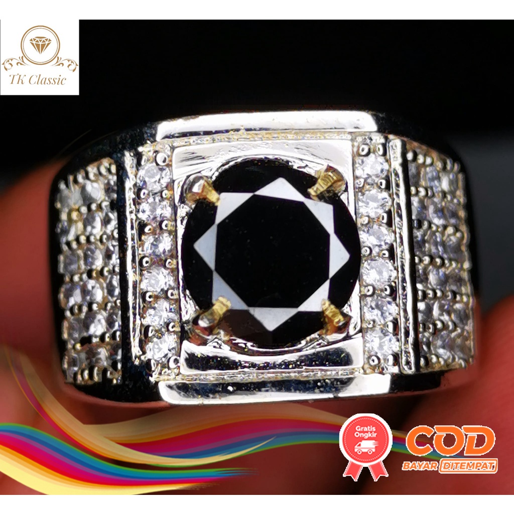 Jual NATURAL BATU PERMATA BLACK DIAMOND BERLIAN HITAM STERLING GOLD ...