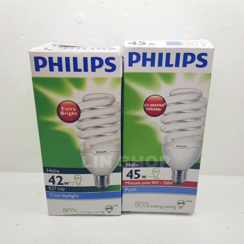 Jual PHILIPS HELIX 42 WATT & 45 WATT. CAHAYA PUTIH | Shopee Indonesia