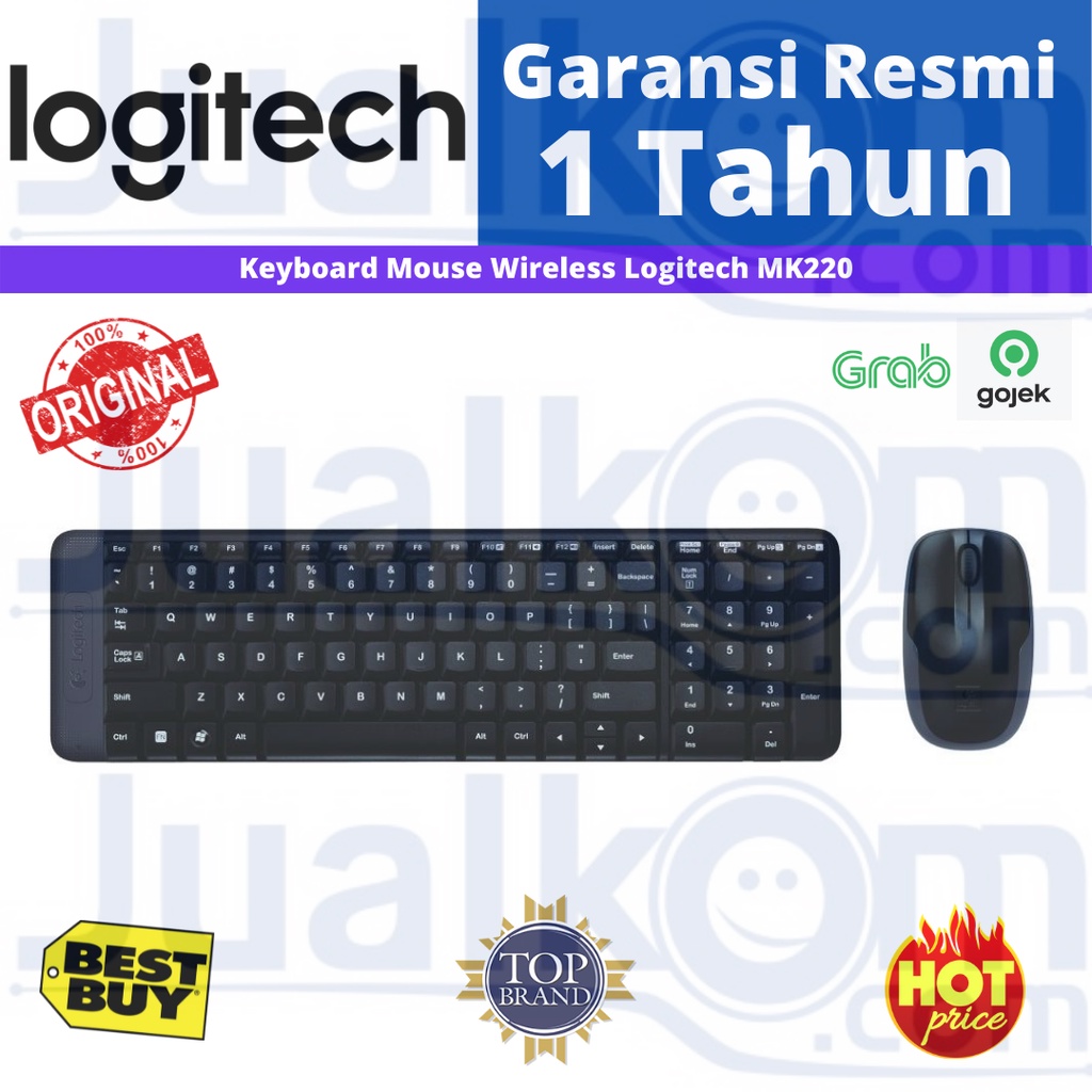Jual Logitech Wireless Mouse & Keyboard MK220 Original Garansi Resmi ...