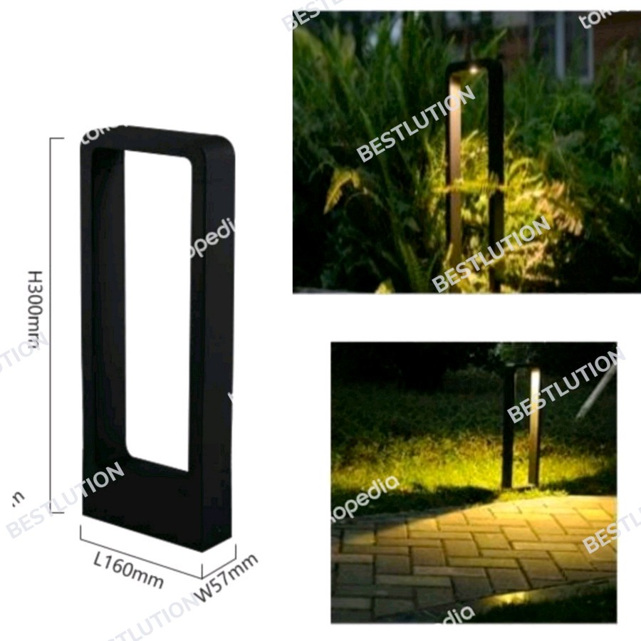 Jual lampu jalan taman led 12watt lampu standing garden 12 watt 12w ...