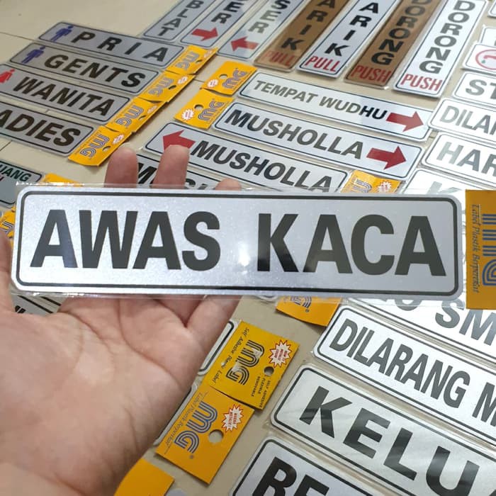 Jual Stiker Sticker Tempel Tulisan Awas Kaca | Shopee Indonesia