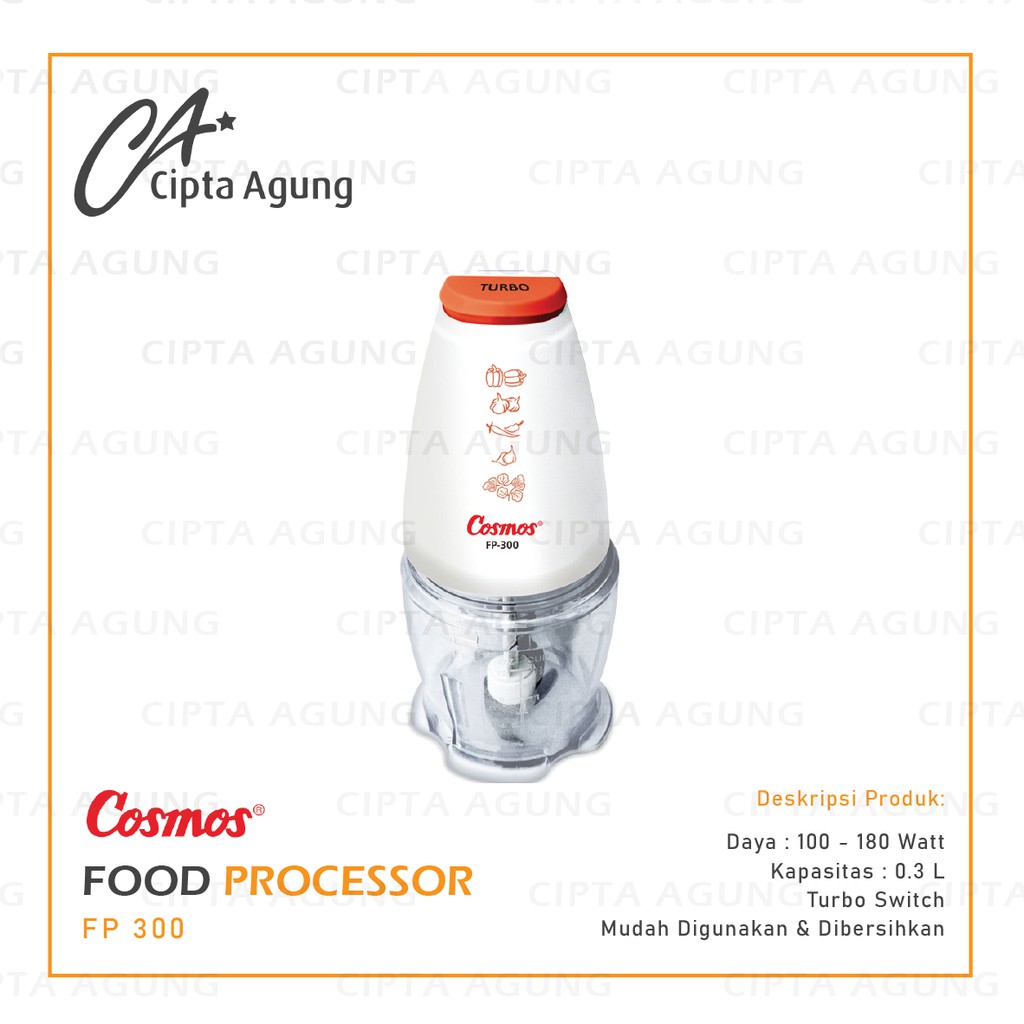 Jual MINI FOOD PROCESSOR 300 ML COSMOS FP-300 DRY & WET FP 300 FOOD ...