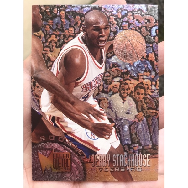 Jual KARTU BASKET JERRY STACKHOUSE 1995 NBA ROOKIE CARD FLEER METAL ...