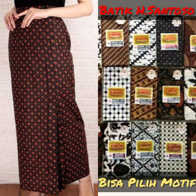 Jual Rok Panjang Lipat Batik ( dgn resleting dan kancing kait) | Shopee ...