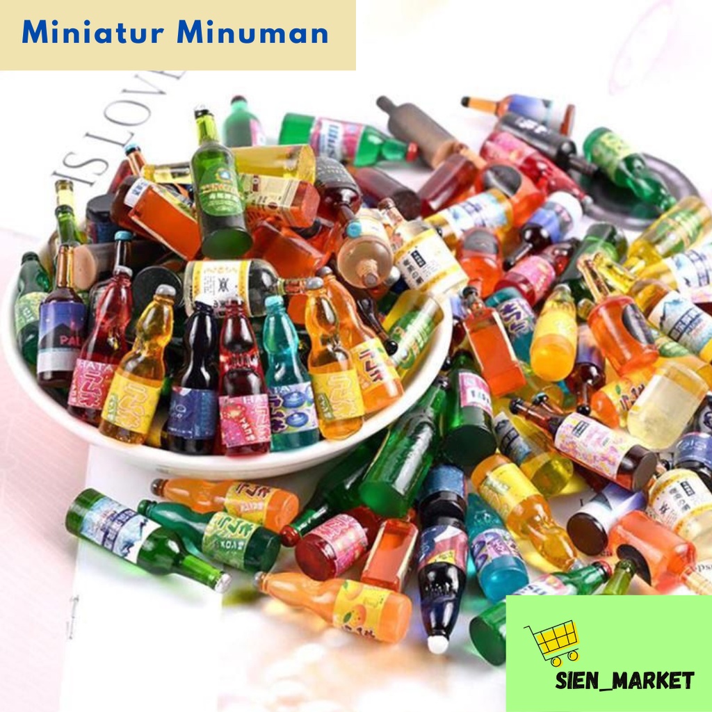Jual Miniatur Botol Minuman Miniatur Resin Doll House Miniatur Drink ...