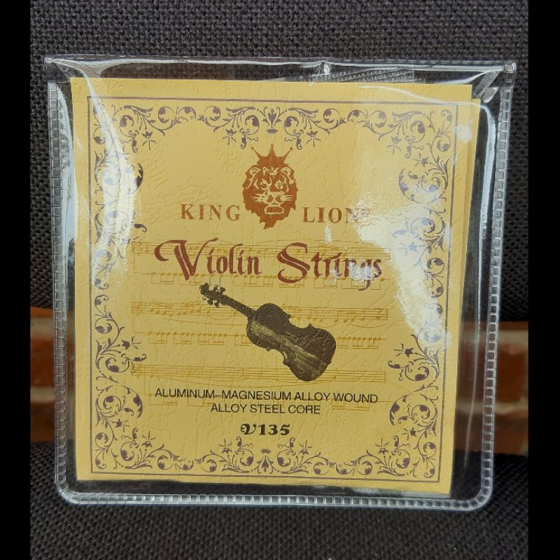 Jual senar string biola violin king lion V135 V 135 set G D A E ukuran ...