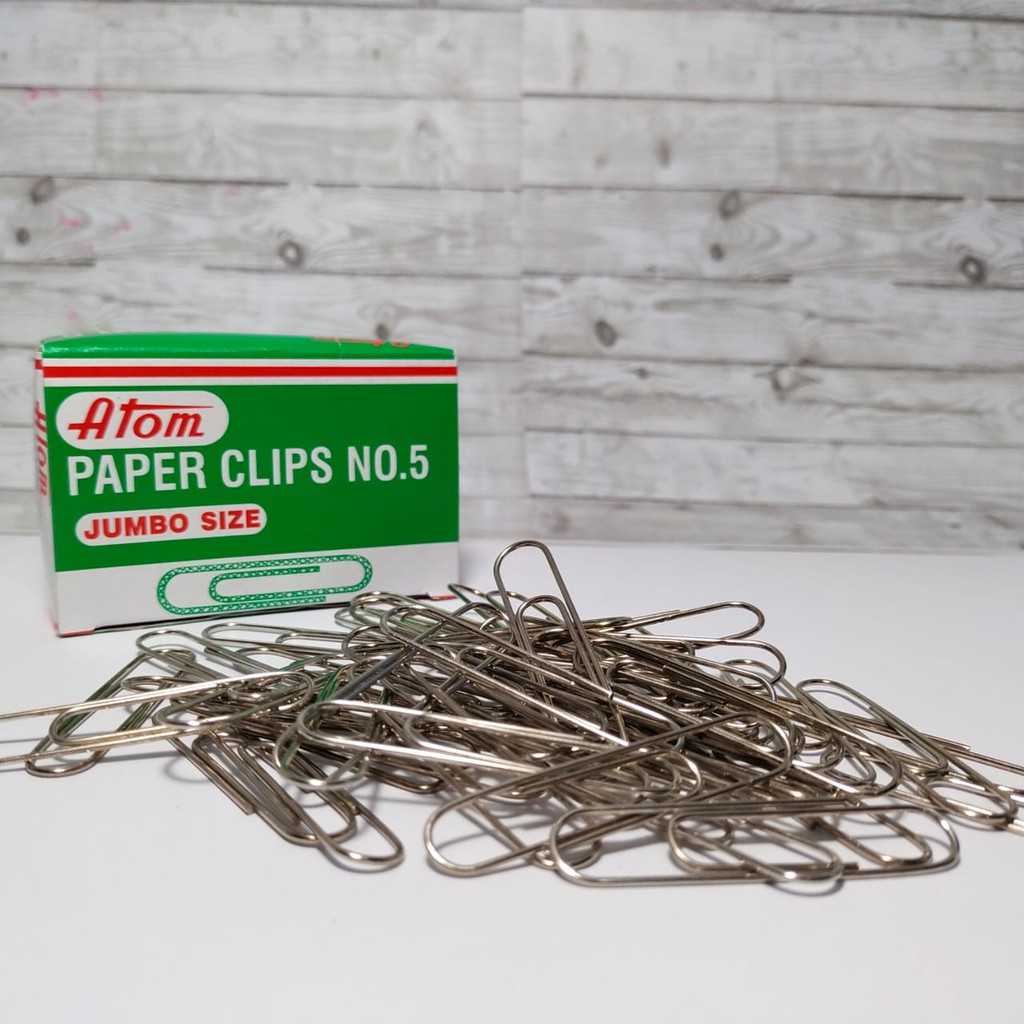 Jual Paper clip atom nomor 5 jumbo size untuk menjepit kertas | Shopee ...