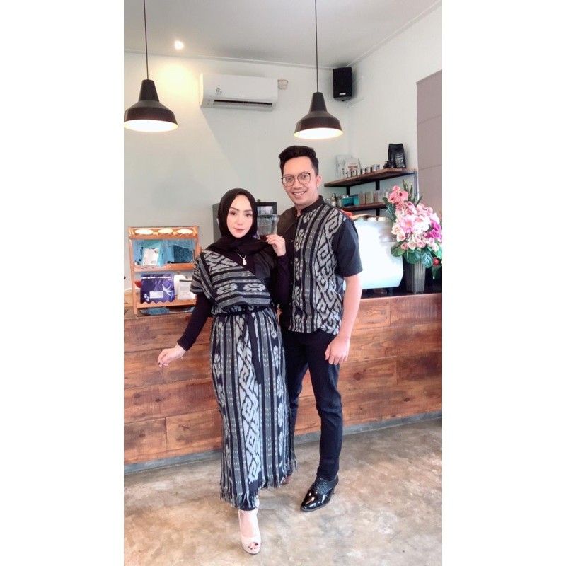Jual (Ready Stok) set couple tenun - sarimbit - dress tenun - dress ...