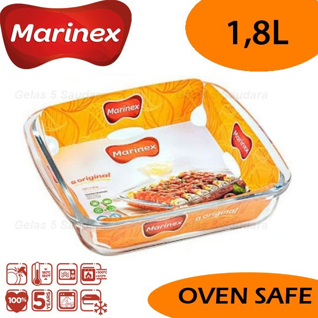 Jual Loyang Kaca - Loyang Kaca Segi Marinex Rooster 1,8L/Marinex Medium ...
