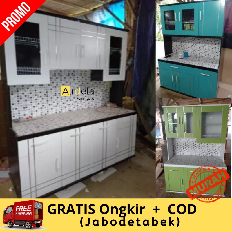 Jual Rak Dapur Rak Piring Kitchen Set Murah Lemari Dapur Laci Dapur ...
