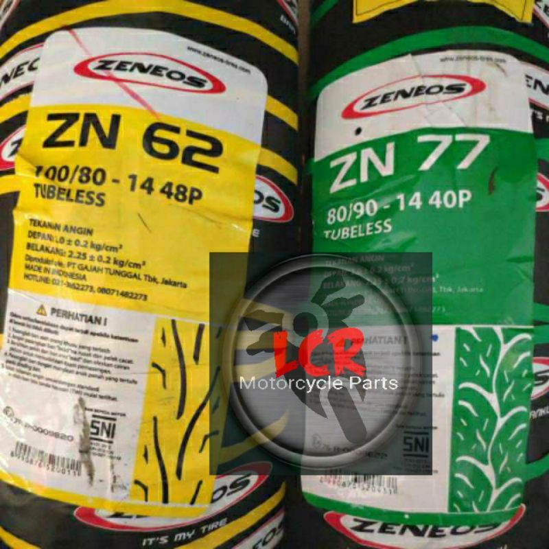 Jual [𝗔𝗦𝗟𝗜 𝟭𝟬𝟬%] Paket Ban Tubles Matic // 80/90 + 100/80 -14 Ring 14 ...