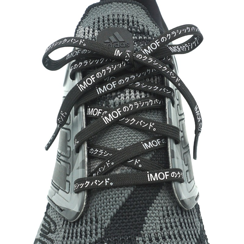 Jual Tali Sepatu IMOF Classic Black - White Tulisan Premium Quality ...