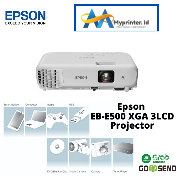 Jual Epson EB-E500 XGA 3LCD Projector / Proyektor / EBE500 / EBE-500 | Shopee Indonesia
