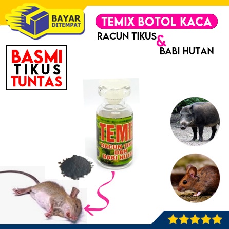 Jual Racun Tikus TEMIX BOTOL KACA Temik Obat Anti Celeng Babi Hutan ...
