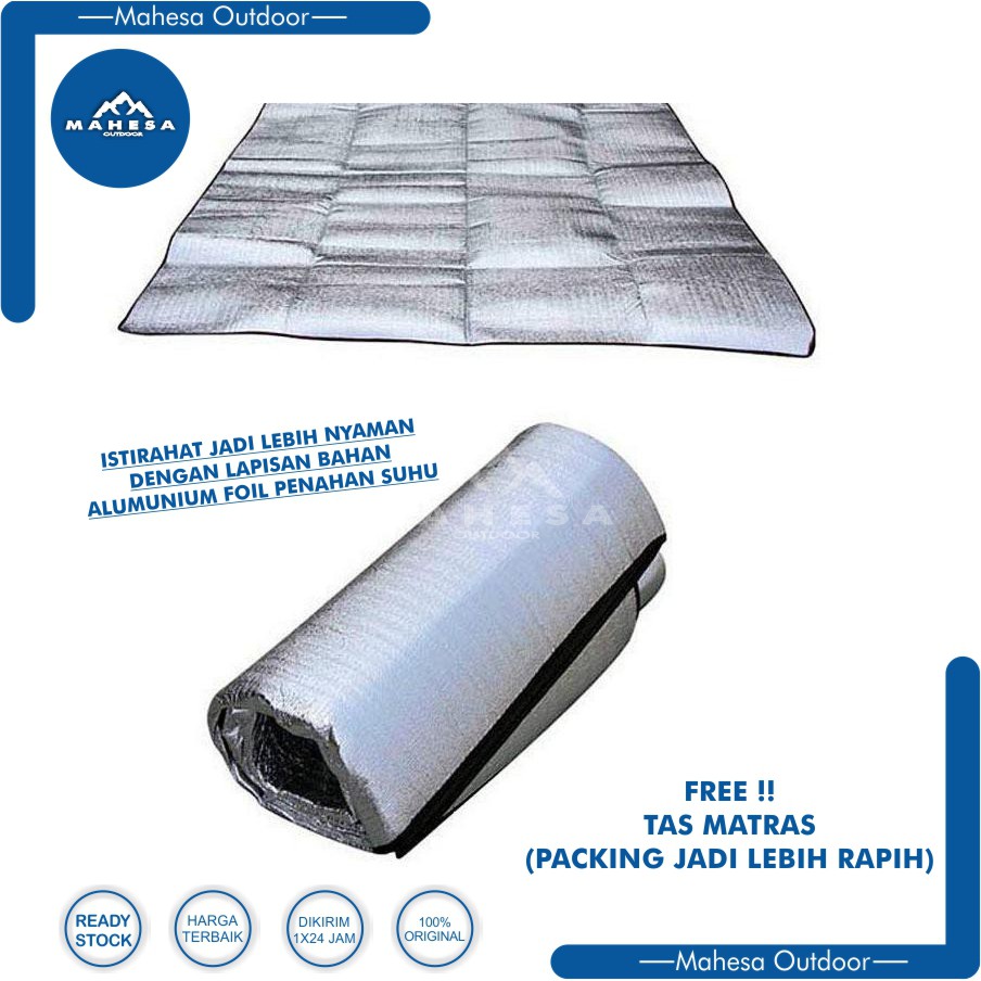 Jual Matras Camping 200x100 Alumunium Foil Lipat Murah Tebal Angin ...