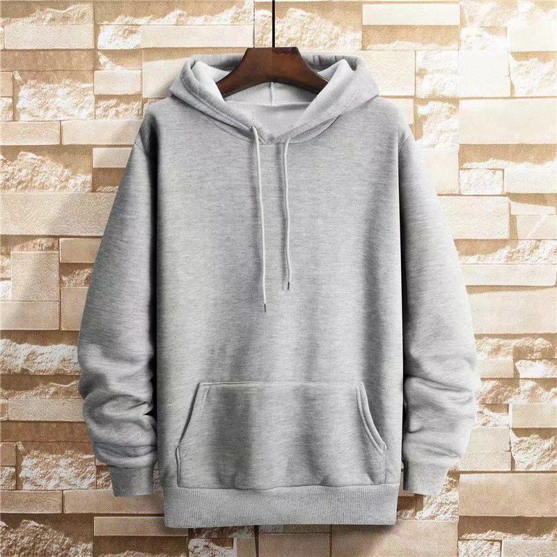 Jual Sweater Hoodie Polos Pria Wanita Switer Cowok Premium Distro COD ...