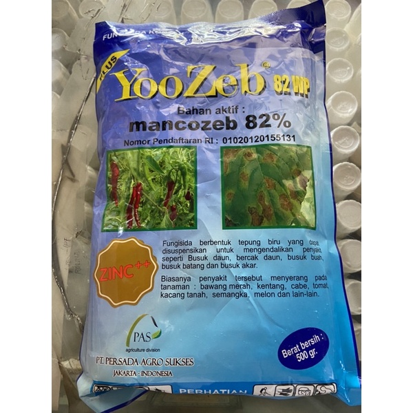 Jual fungisida yoozeb blue 82wp mancozeb biru 500gram yoozeb plus ...