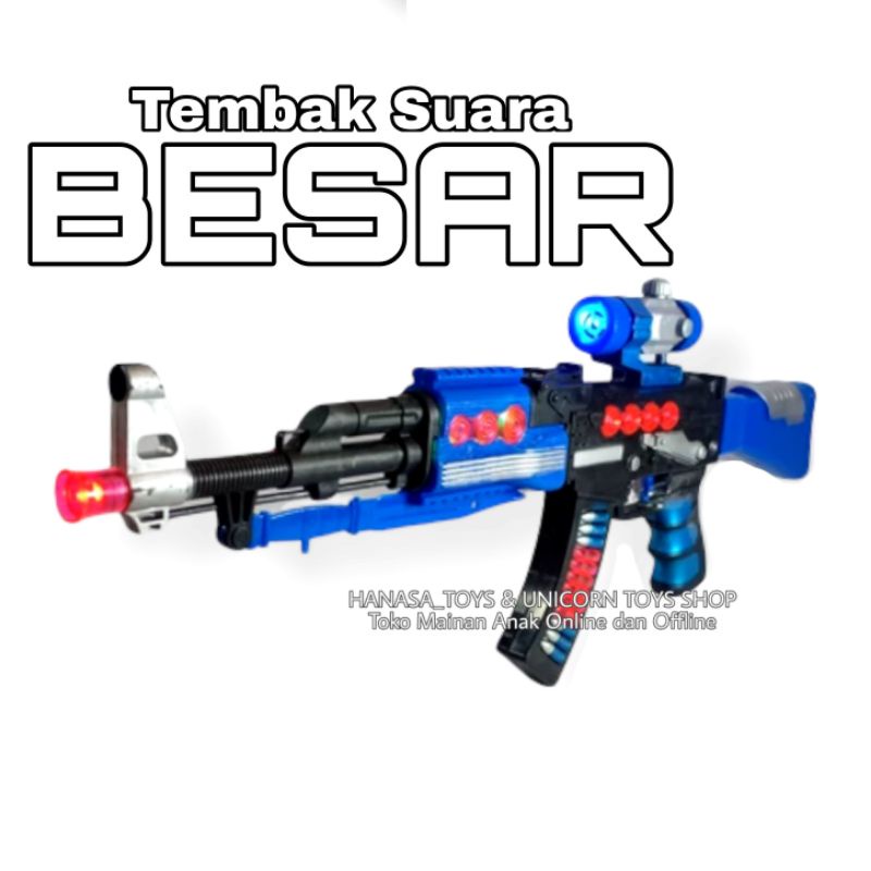 Jual Tembak mainan dengan suara dan lampu ukuran besar atau senapan ...