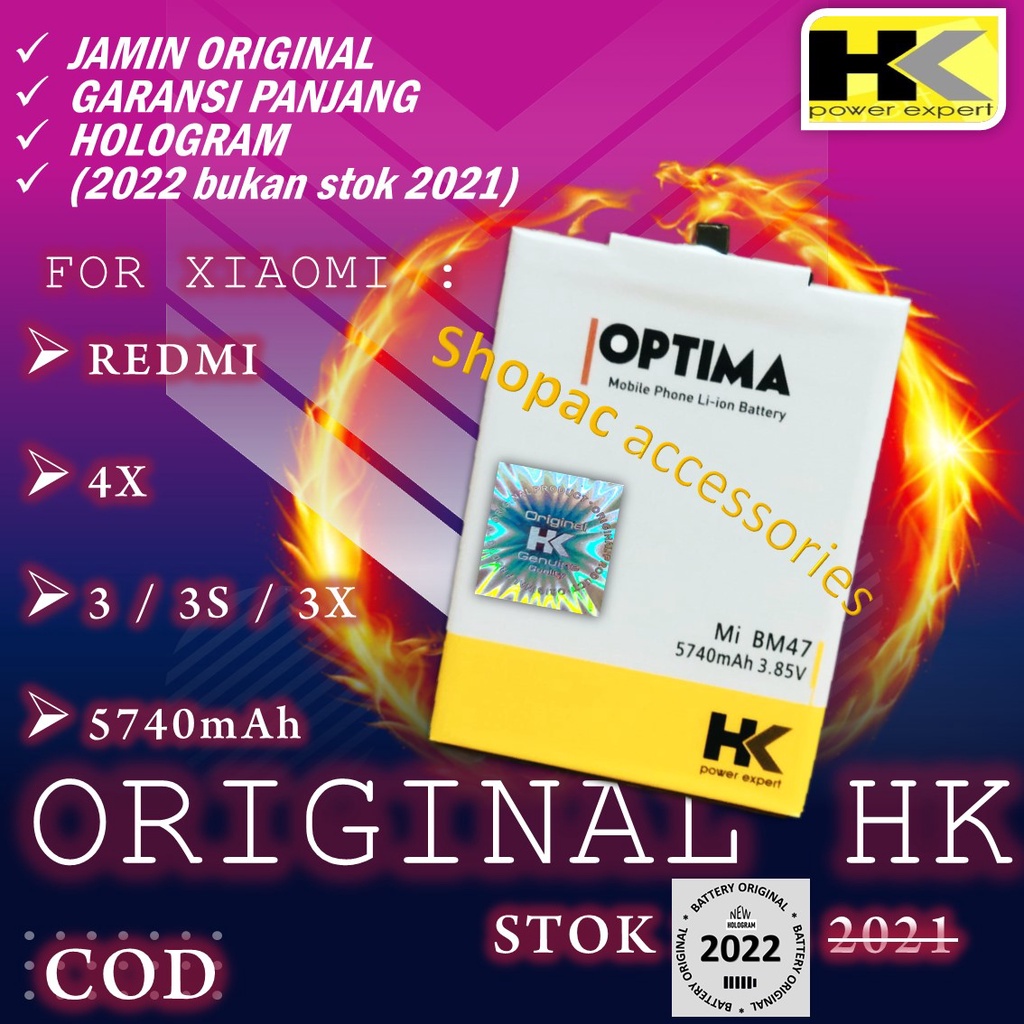 Jual BA HK BM47 BATERAI XIAOMI REDMI 3 3S 3X 3PR 4X BM 47 DOBEL POWER ...