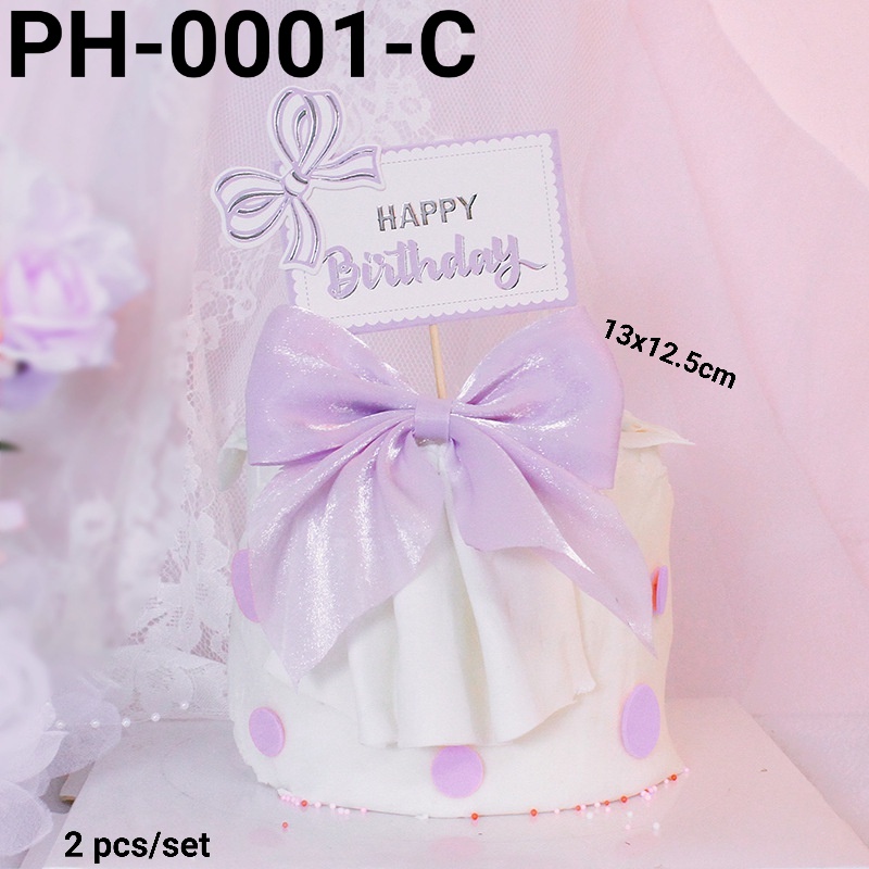 Jual GR-PH-0001 Cake topper hiasan kue happy birthday pita hati rainbow yamama baking | Shopee ...