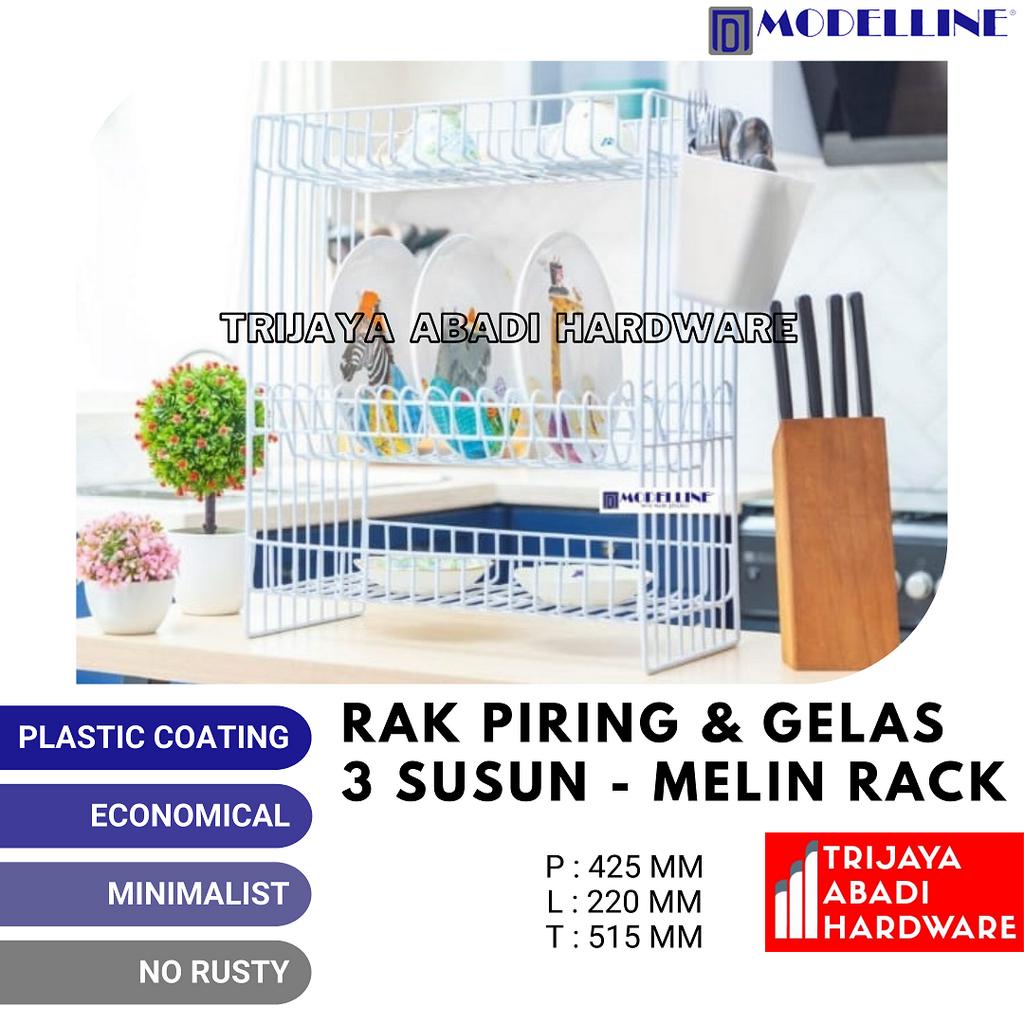 Jual Rak Piring Gelas 3 Susun Melin Rack Tatakan Air Tempat Sendok ...