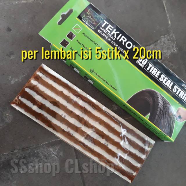 Jual REFILL KARET LEM CACING TAMBAL BAN tubeless TEKIRO per lembar ...