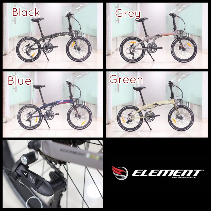 Jual Sepeda Lipat 20 Element Ecosmo Z8 451 Alloy Hidrolik 2x8sp Murah ...
