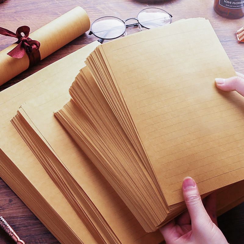 Jual KERTAS SURAT VINTAGE KRAFT COKLAT SAMSON 120GSM KOSONGAN | Shopee ...