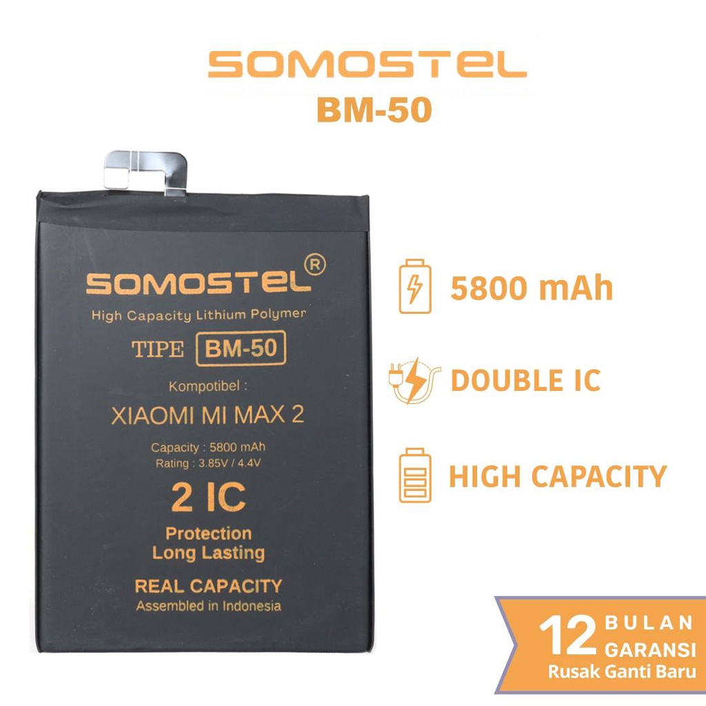 Jual Somostel - BM50 Mi Max 2 Batre Batrai Baterai | Shopee Indonesia