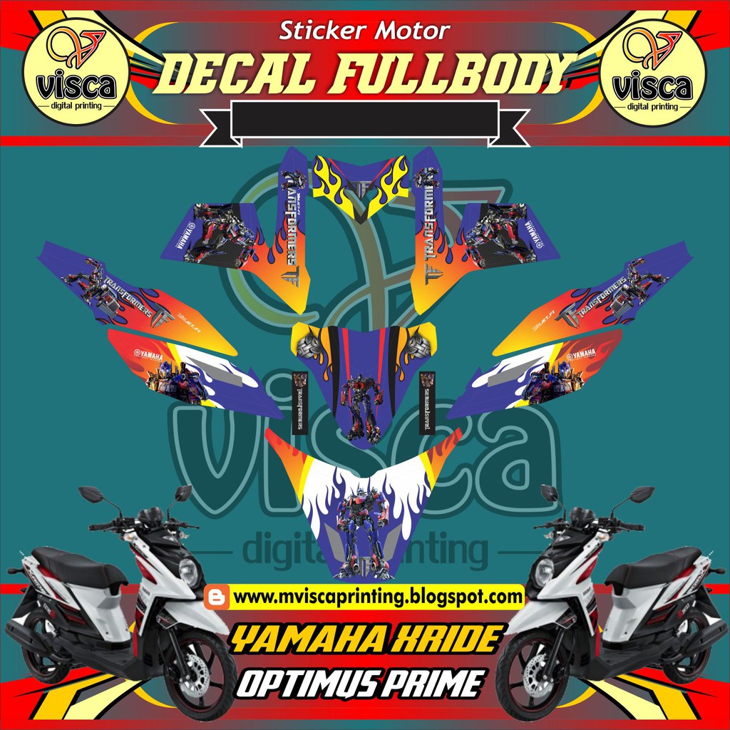 Jual STIKER VARIASI MOTOR XRIDE DECAL STRIPING FULL BODY XRIDE ROCKSTAR ...