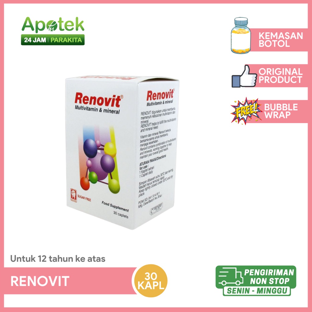 Jual Renovit/ Gold Multivitamin Lengkap 30s/ 4s | Shopee Indonesia