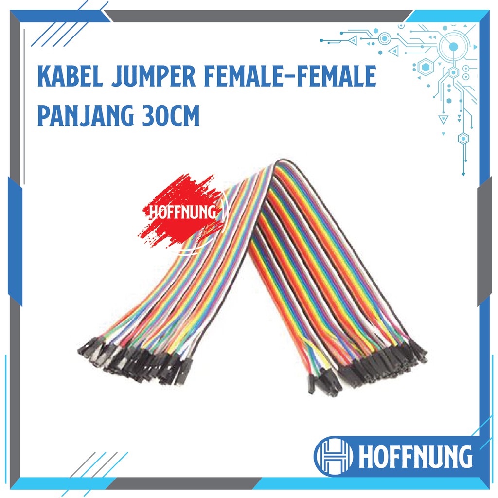 Jual Kabel Jumper 30m Kabel Pelangi Arduino Famale to Female 30cm ...