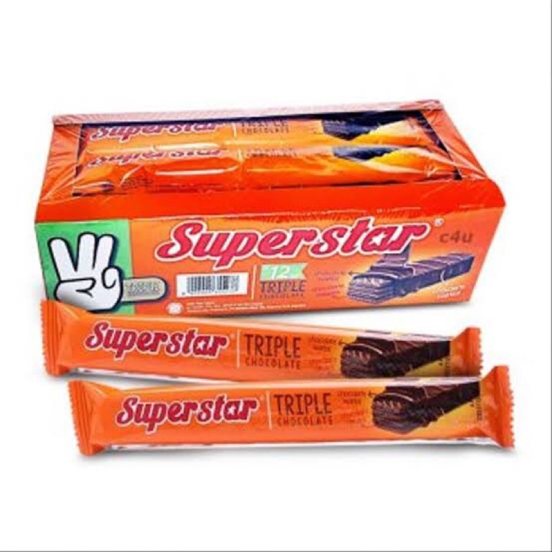 Jual Superstar Wafer Coklat / Superstar Roma Wafer Coklat isi 12 pcs ...