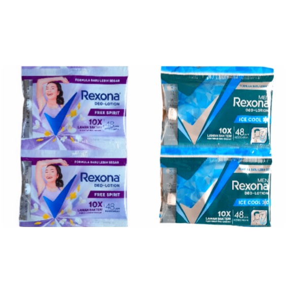 Jual REXONA Deo Lotion 1 Renceng Isi 12 Sachet / Men / Free Spirit ...