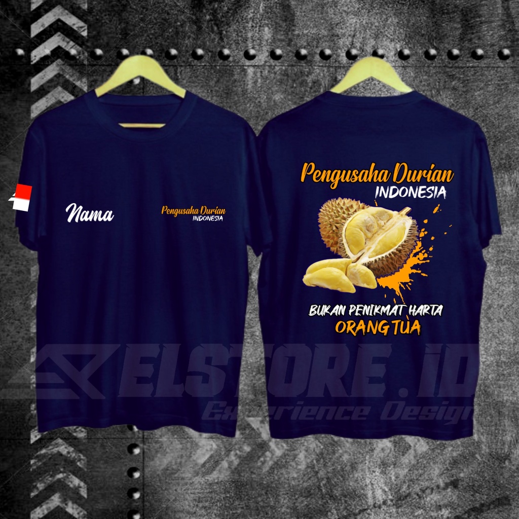 Jual COD kaos distro pria PENGUSAHA DURIAN INDONESIA , Gratis tambah nama, ganti logo/tulisan ...