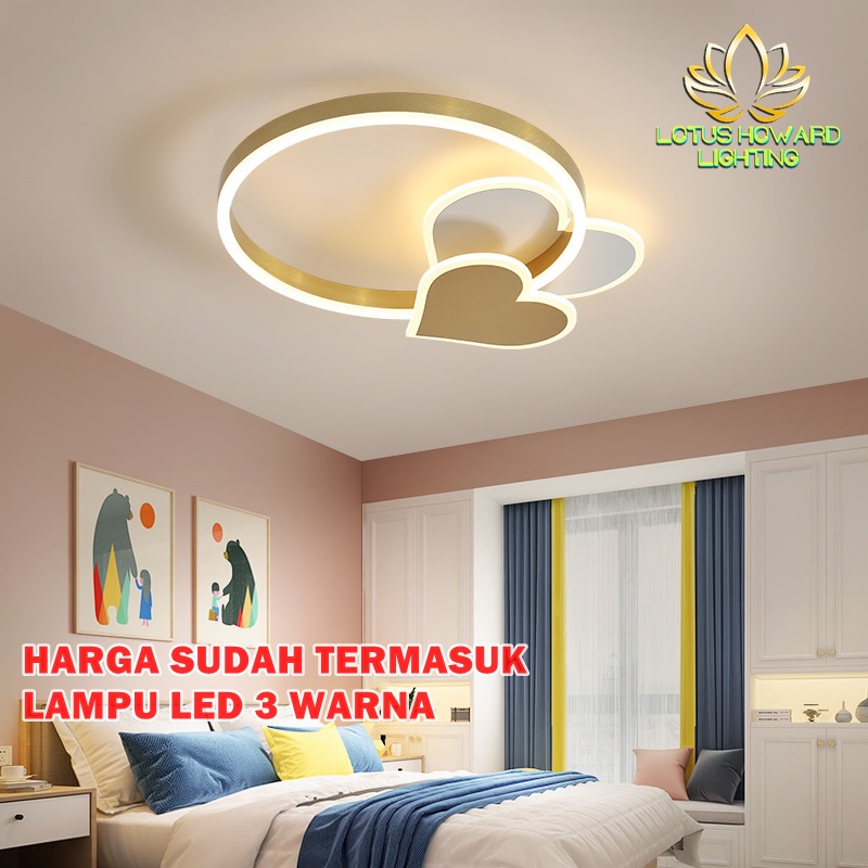Jual LAMPU PLAFON MINIMALIS MODERN LED 3 WARNA MODEL XDY007 / LAMPU LED ...