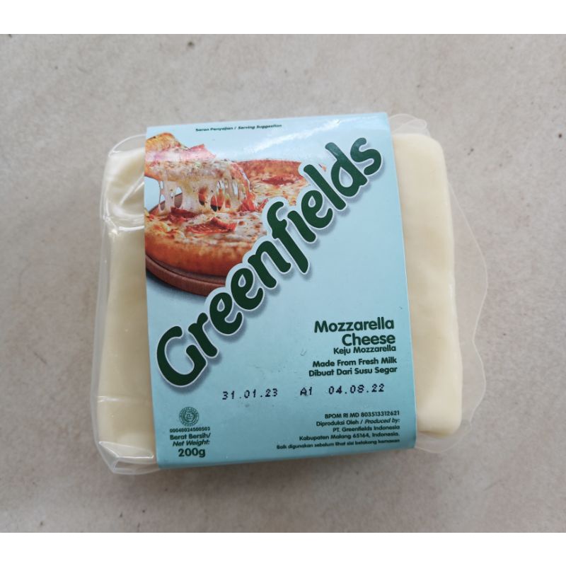 Jual GREENFIELDS mozzarella cheese - keju moza mozarela 200 gr dan 1kg ...
