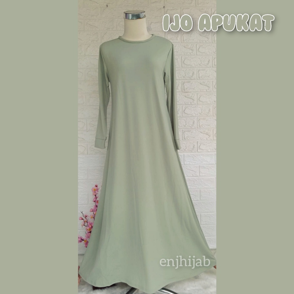 Jual Mangset Gamis Daleman Jersey Polos Super Pakaian Muslimah Bawah ...
