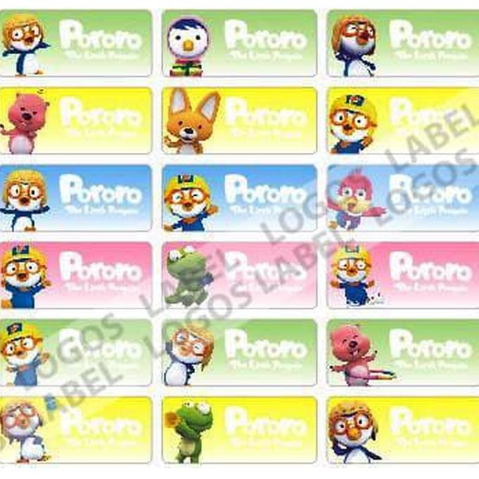 Jual Ini Pororo Sticker Medium Name Label. Stiker Karakter Kartun Film ...