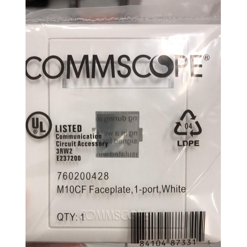 Jual Systimax Faceplate 1 Hole / CommScope faceplate 1 hole white ...