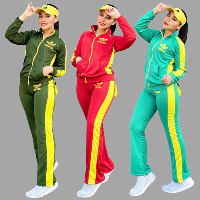 Jual Set Baju Olahraga Panjang Wanita Setelan Baju Senam Aerobic Jaket ...