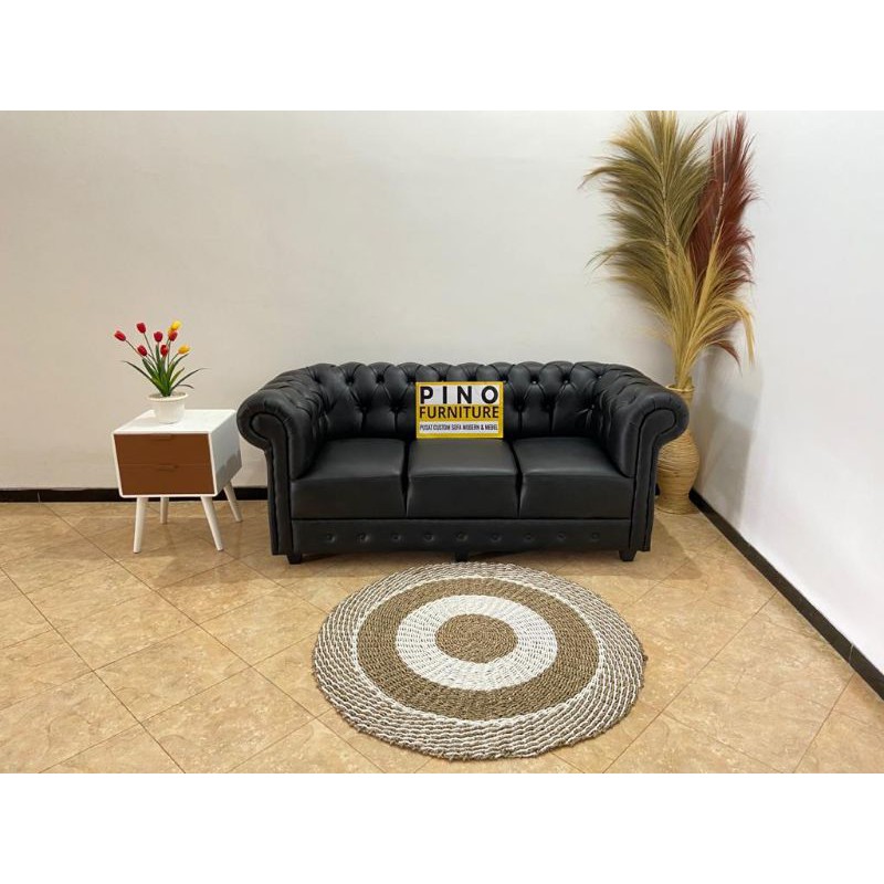 Jual Sofa kancing single 3 seater | Shopee Indonesia