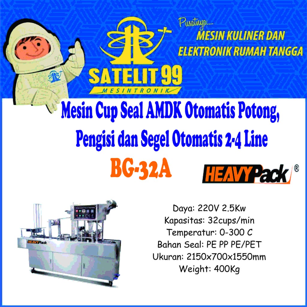 Jual Mesin Cup Seal AMDK Otomatis Potong, Pengisi dan Segel Otomatis 2 ...