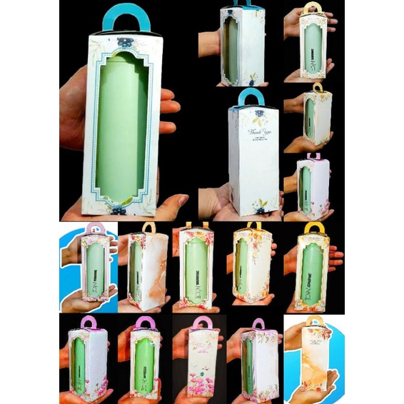 Jual Box souvenir botol 7x7x17 All design (1-5) | Shopee Indonesia