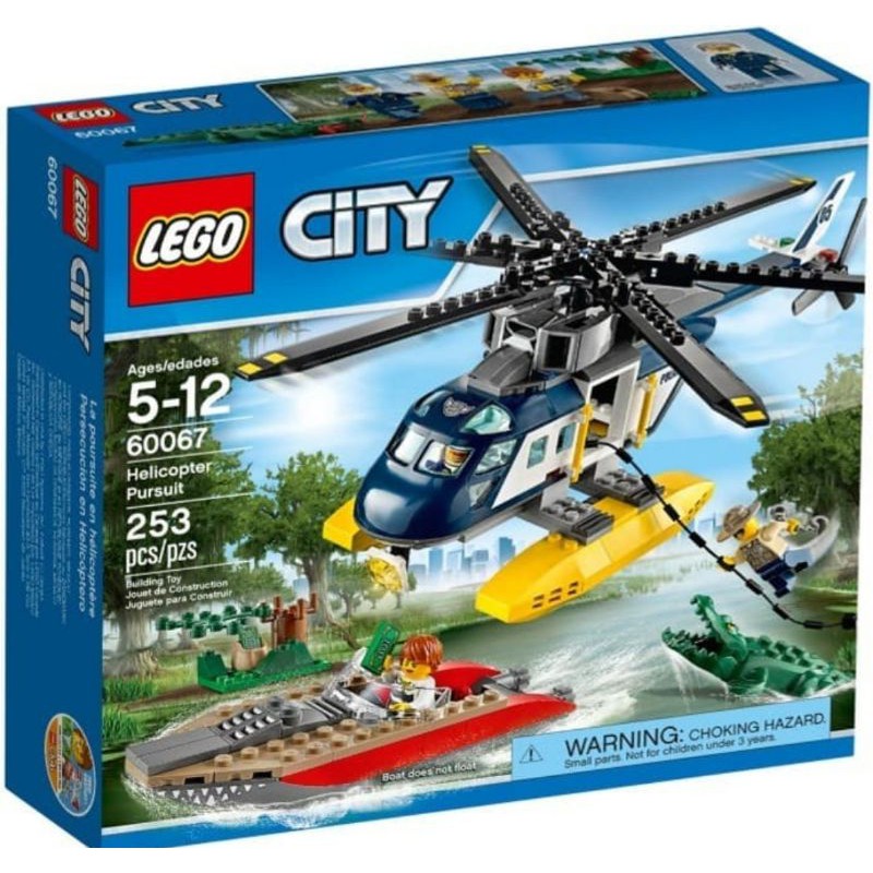 Jual Lego City Helicopter Police Speed Boat and Alligator | Shopee ...