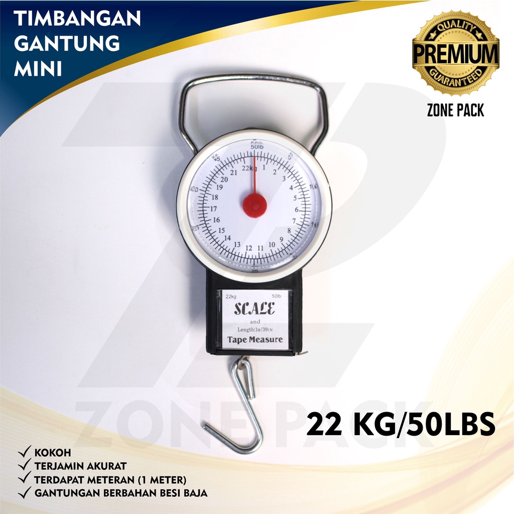 Jual Timbangan Gantung Mini 22kg | Alat Timbang Gantung Praktis | Hanging Scale 22kg Murah ...