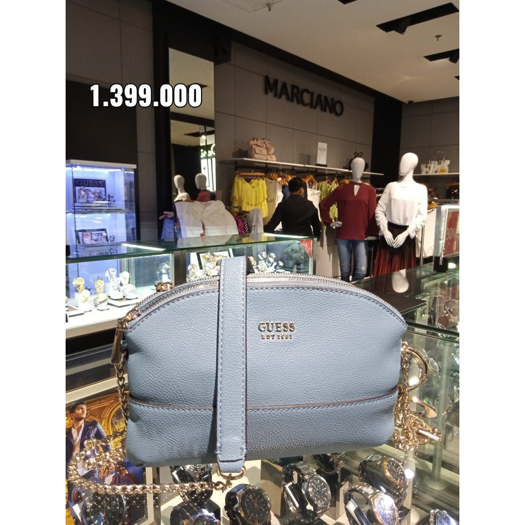 Jual Tas Guess model sling bag kombinasi rantai dan kulit cantik langka ...