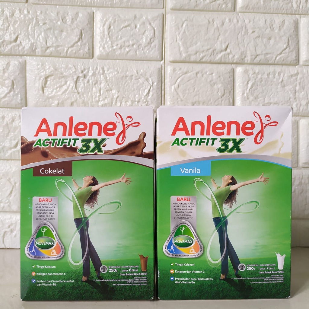 Jual Anlene Actifit 3X Susu Bubuk Hi-Calcium 250/240G Box | Shopee ...