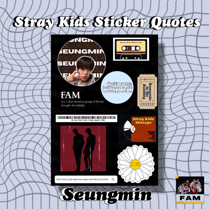 Jual [FAM] Stray Kids Sticker Quotes Reminder, Message Notification ...